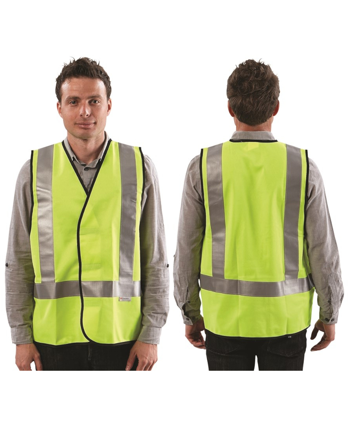 Safety Vests - Yellow Day / Night Use with H Back pattern Reflective ...