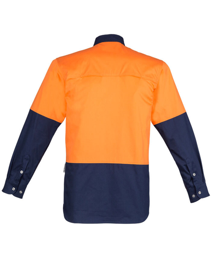 Mens Hi Vis Spliced Industrial Shirt - Syzmik